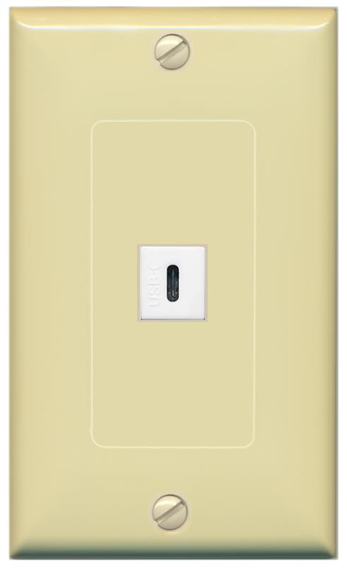 RiteAV -USBC Wall Plate [Ivory] – FindMyWallplates