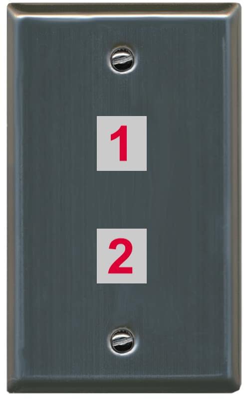 RiteAV Custom Wall Plate 2 Port - Flat [Stainless Steel] – FindMyWallplates